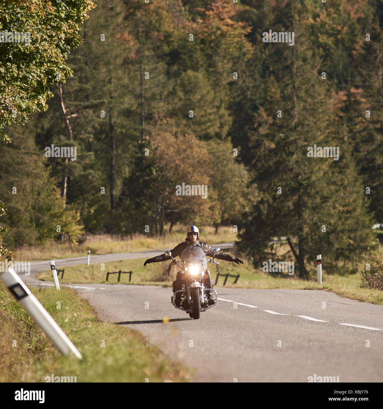 Cool guy on motorcycle hi-res stock photography and images - Alamy