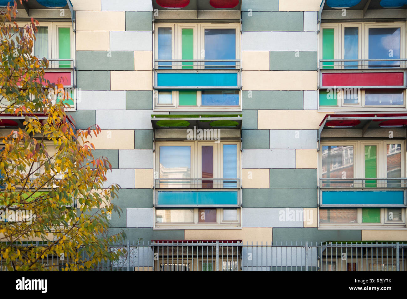 Housing building multicoloured hi-res stock photography and images - Alamy