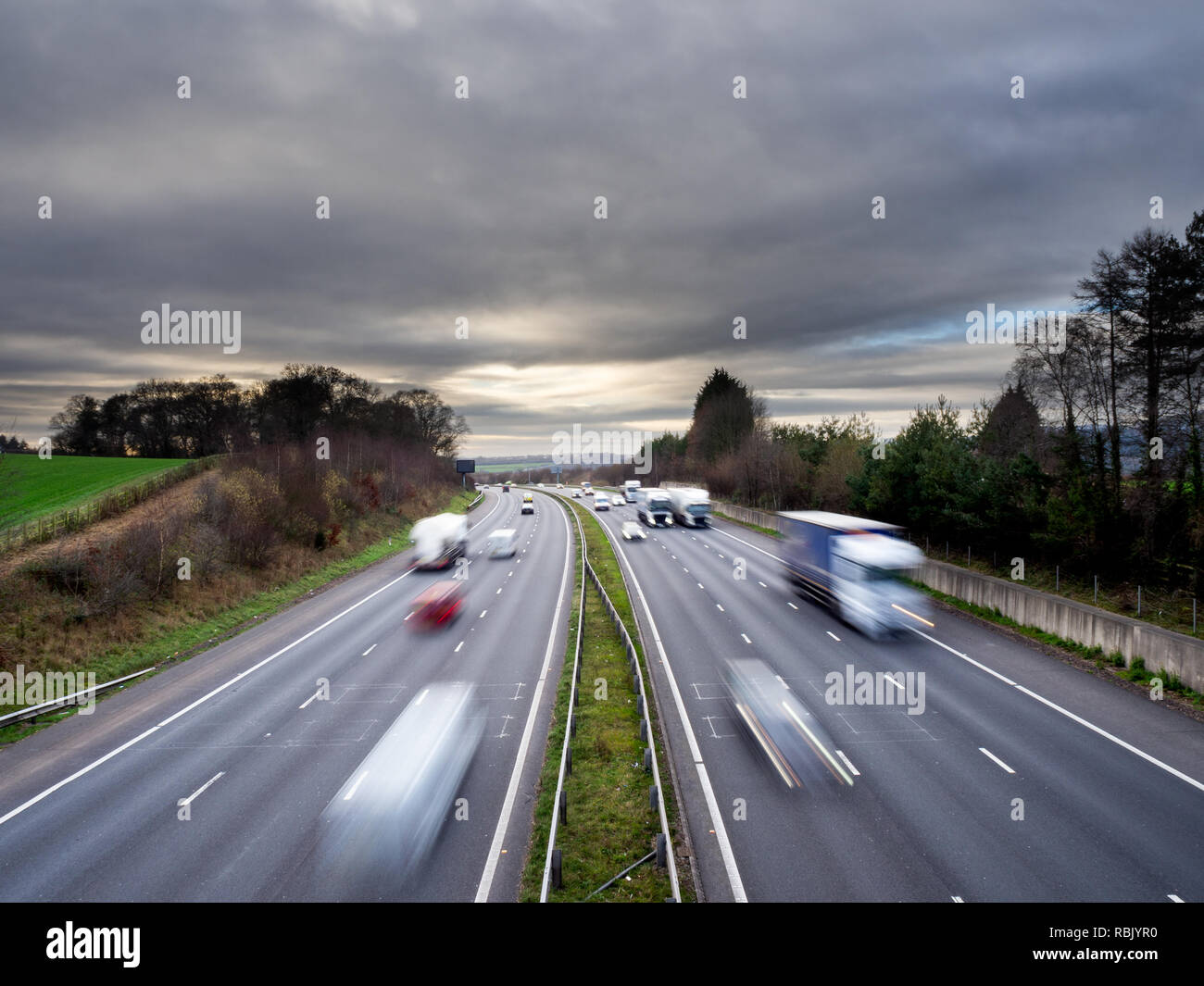 M4 motorway sign hi-res stock photography and images - Alamy