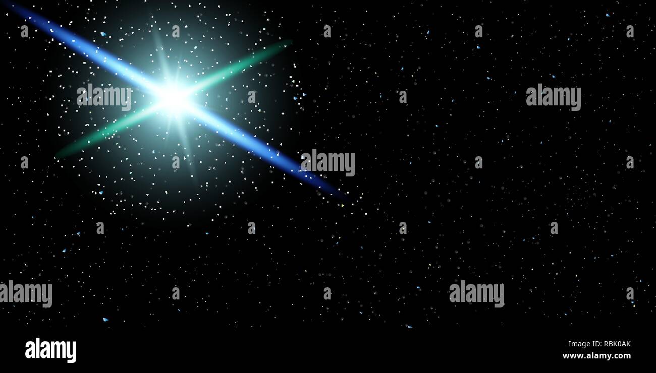 Space Stars Background. Vector Illustration of The Night Sky Stock ...