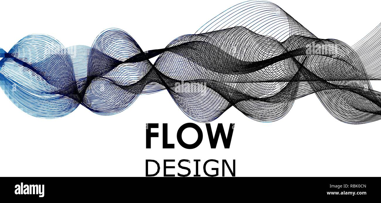 Flow shapes design. Liquid wave background. Abstract 3d flow shape ...