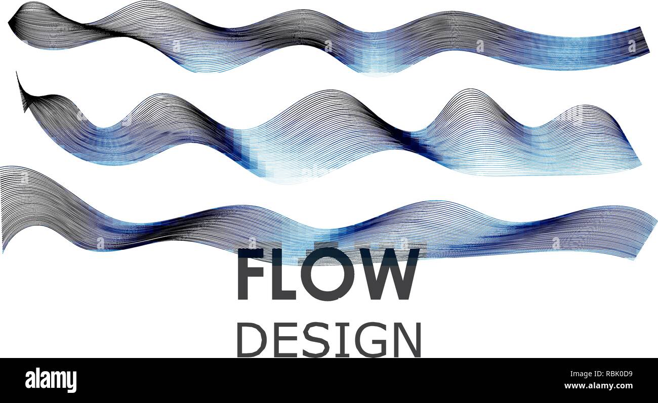 Flow shapes design. Liquid wave background. Abstract 3d flow shape ...