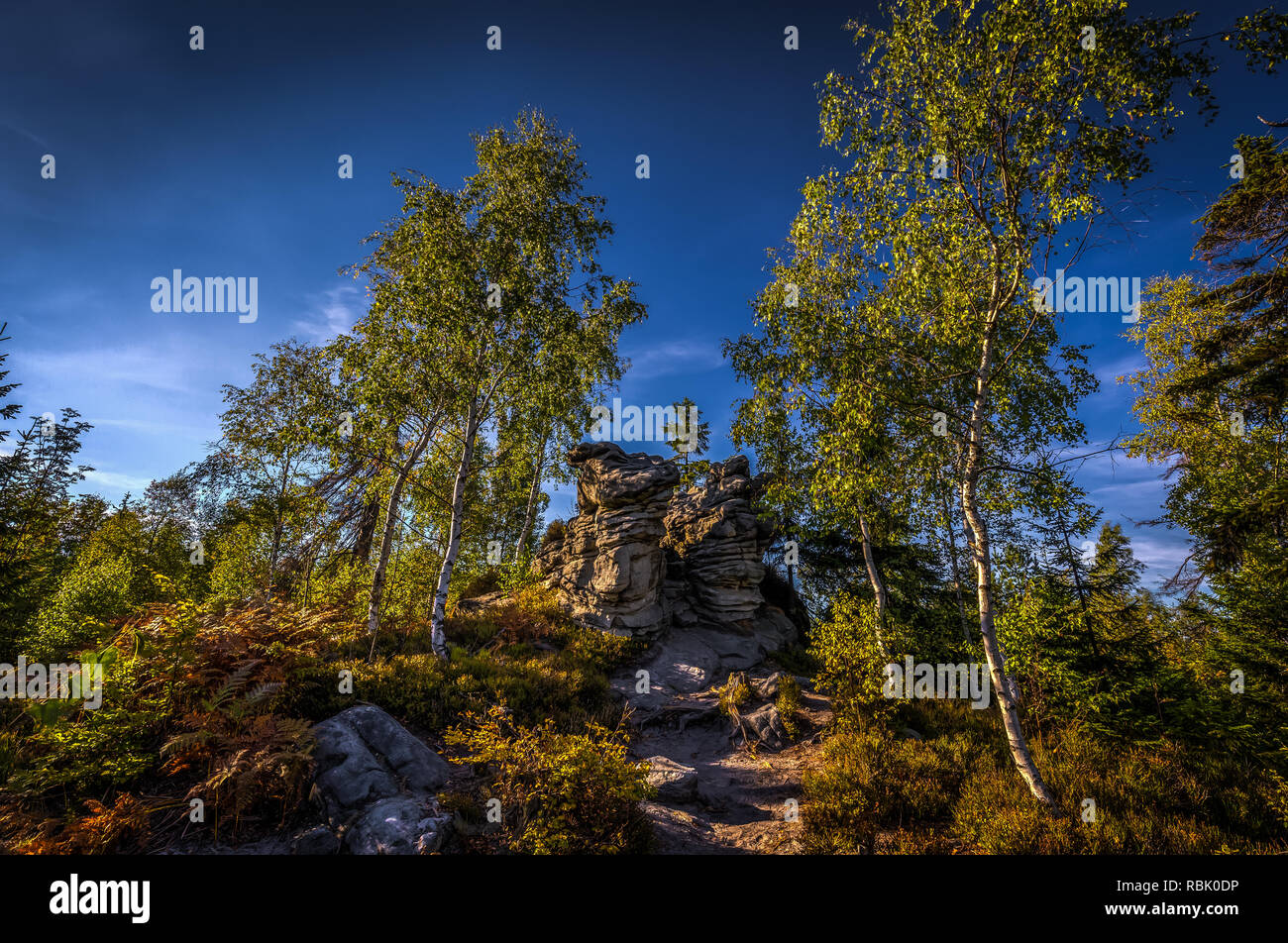 Rock formation landmark birch trees hi-res stock photography and images ...
