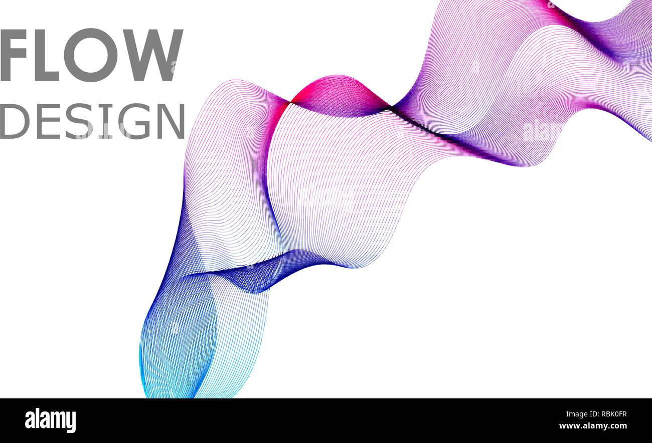 Flow shapes design. Liquid wave background. Abstract 3d flow shape ...