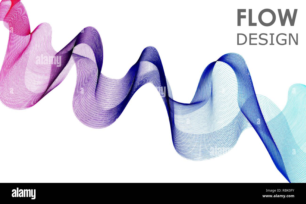 Flow shapes design. Liquid wave background. Abstract 3d flow shape ...