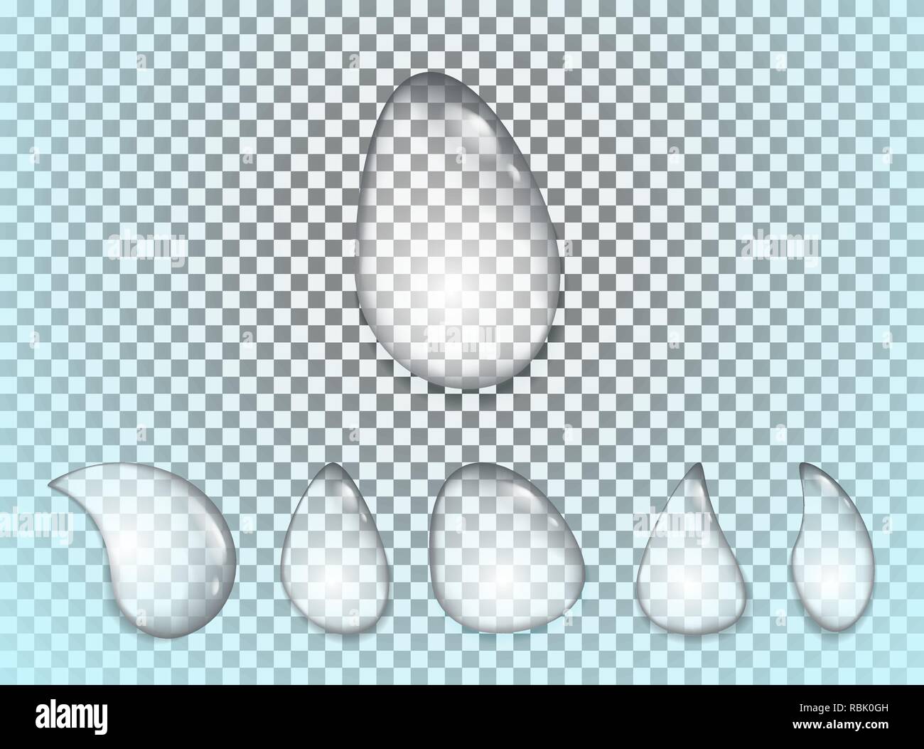 Water drops realistic set isolated on transparent background. Vector ...