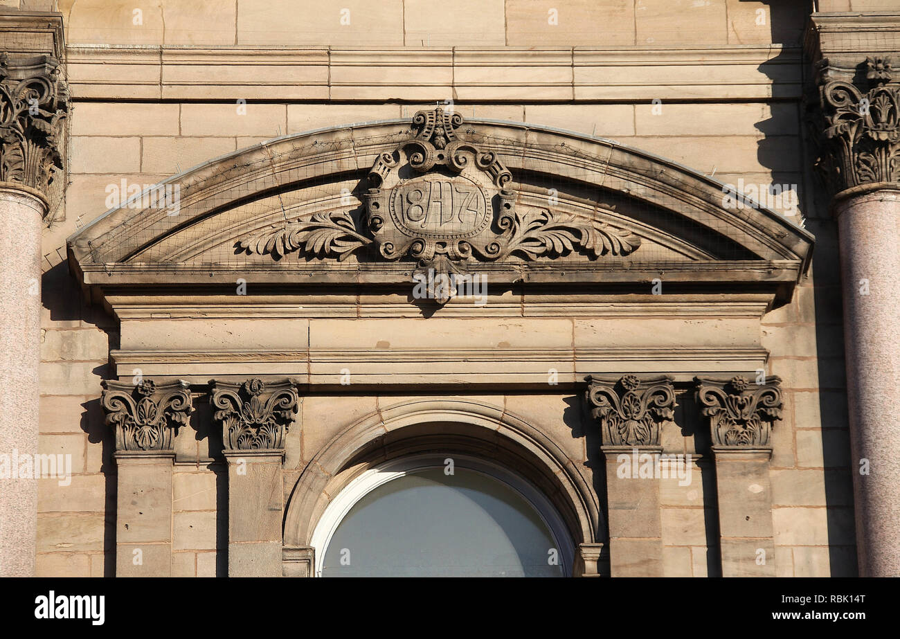 Architectural detail of Sheffield United Gas Light Company Office ...