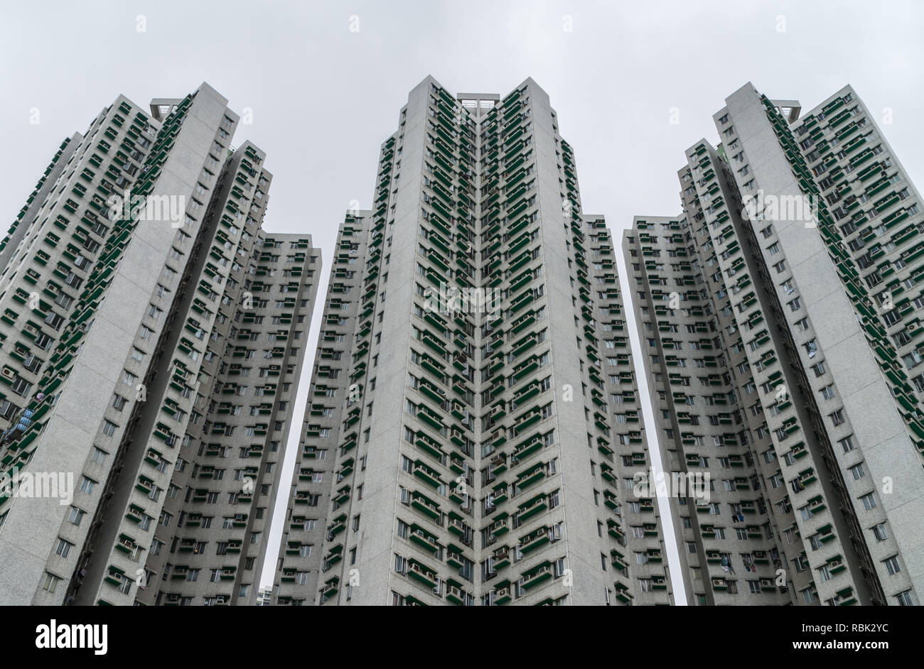 Hong Kong, China - May 12, 2010: Closeup of some of the Laguna City ...
