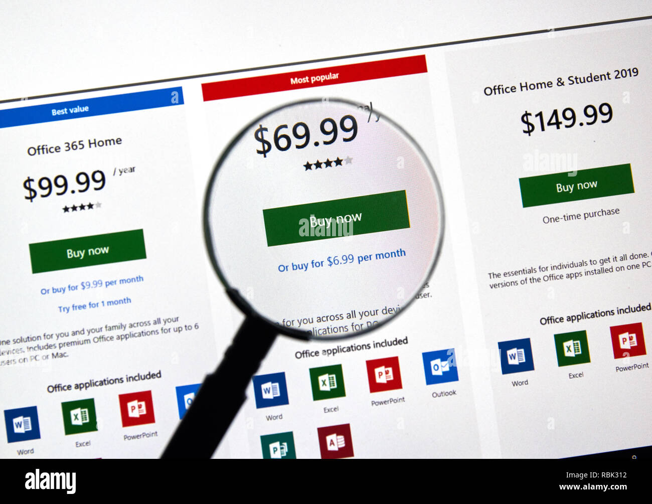 MONTREAL, CANADA - JANUARY 10, 2019: MIcrosoft Office 365 subscription ... MONTREAL, CANADA - JANUARY 10, 2019: MIcrosoft Office 365 subscription ...