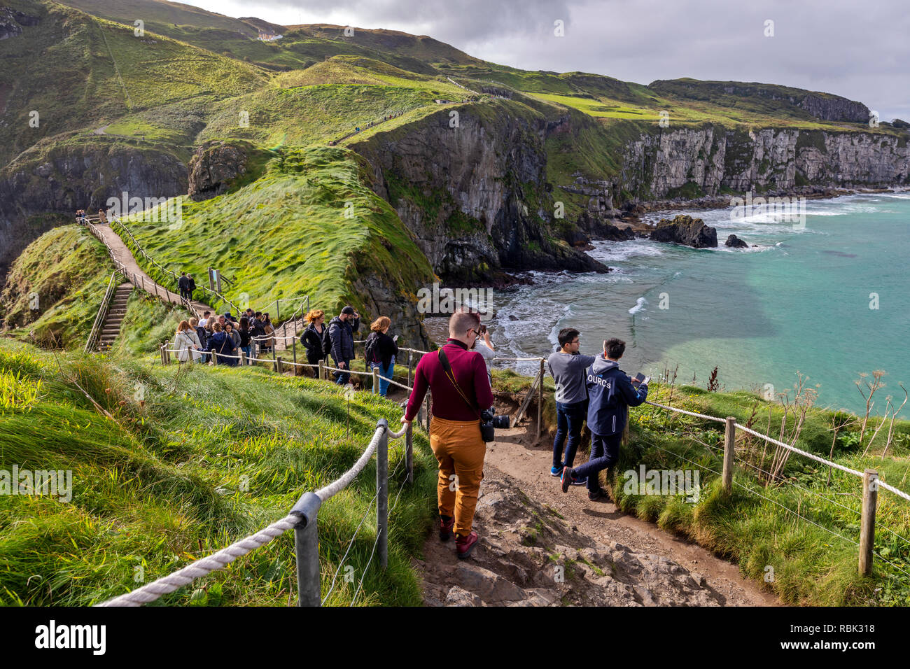Carrick a rede rope bridge (ireland) hi-res stock photography and ...