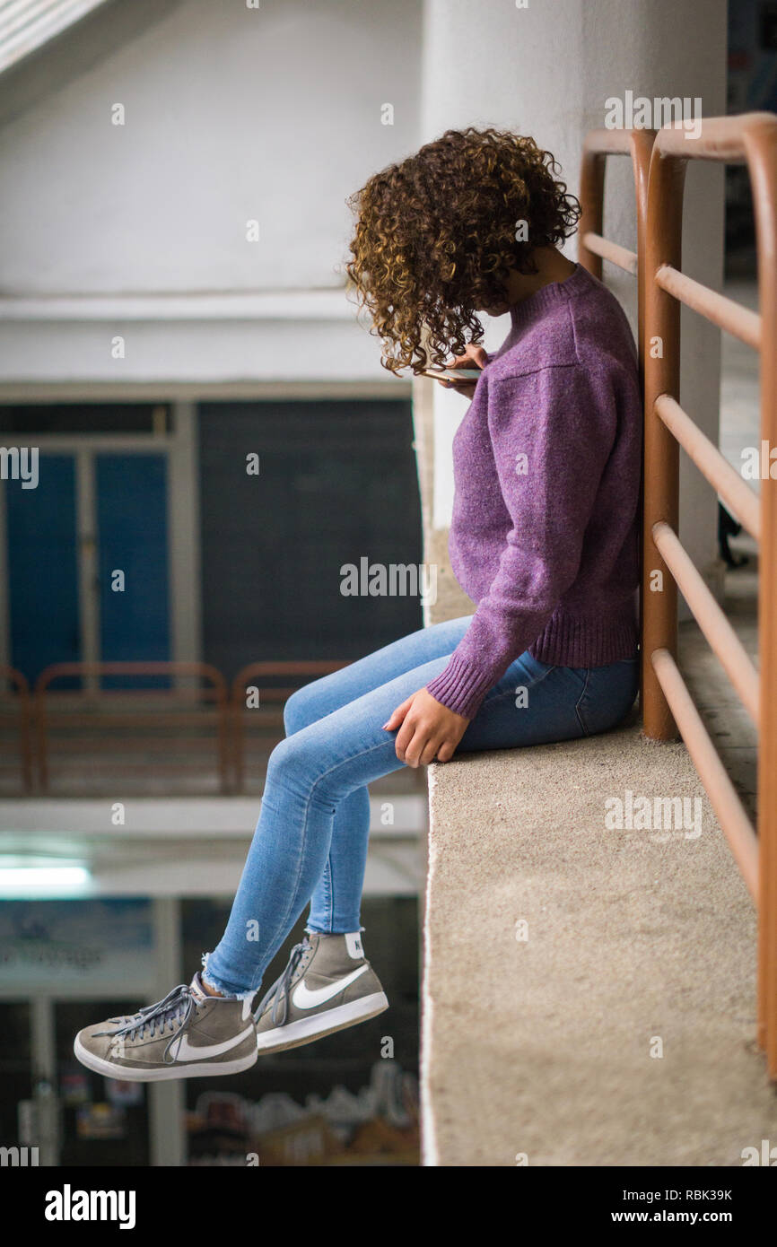 Photography of a Model looking down Stock Photo - Alamy