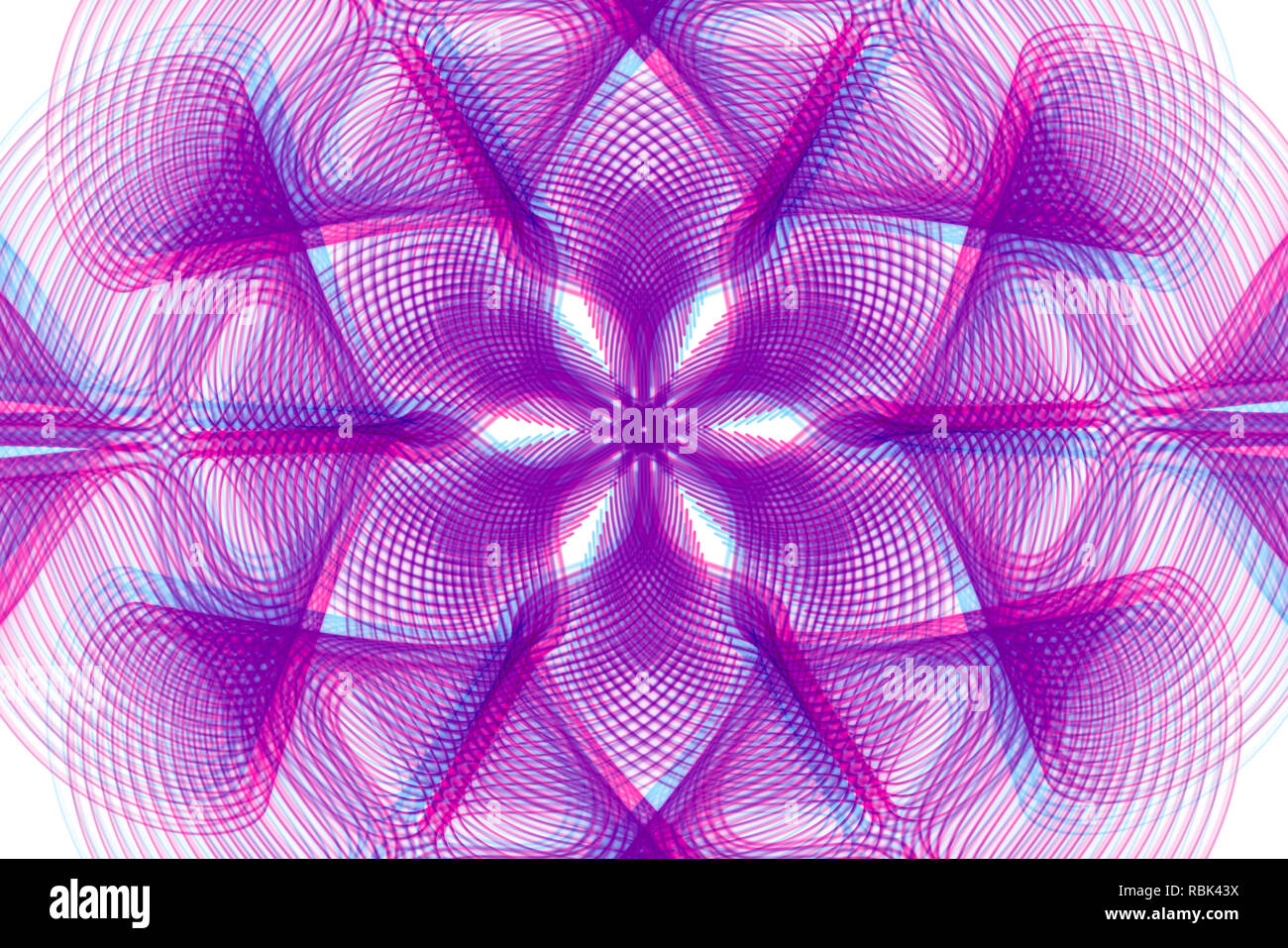 Abstract motion graphics with colored pink spirals and fractals on a ...