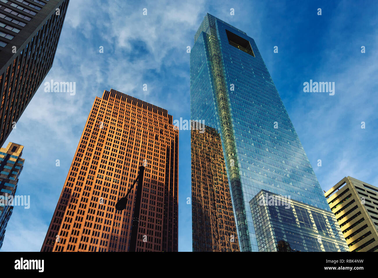 Philadelphia downtown skyscrapers view with reflections in glass Stock ...