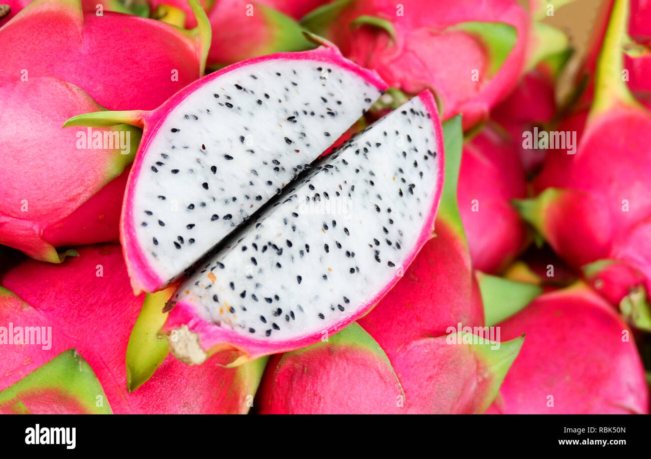 Dragon fruit texture background / fresh dragon fruit for sale in the ...