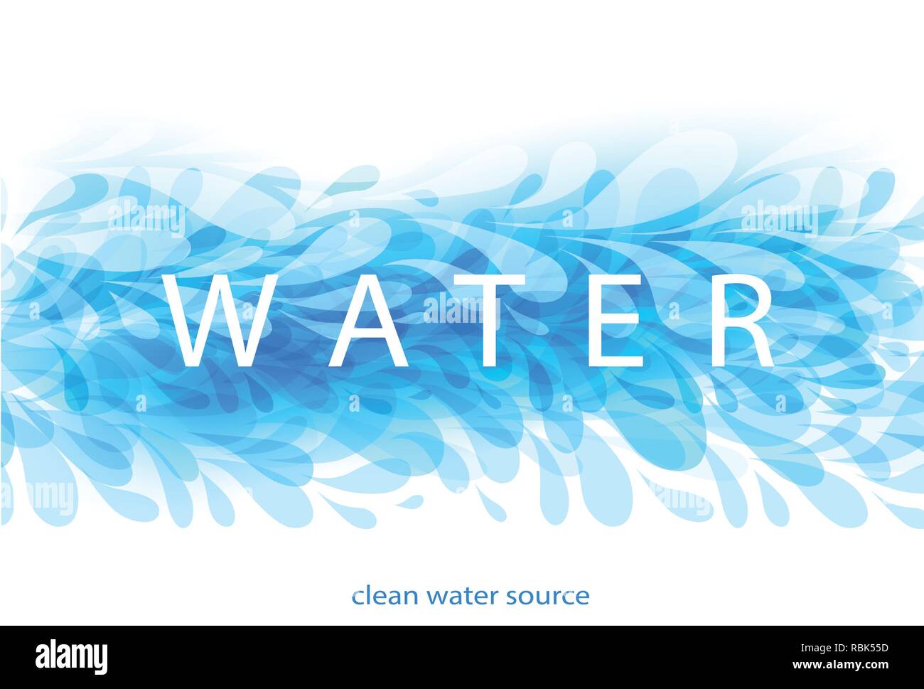 Abstract Blue Background with element Drops and Water Stock Vector ...