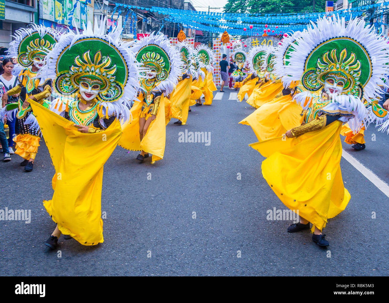 Participants in the Masskara Festival in Bacolod Philippines Stock ...