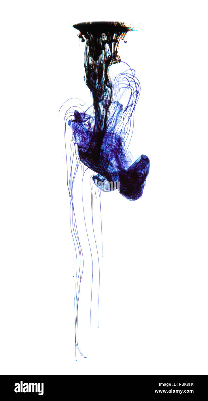 Ink floating in water Stock Photo - Alamy