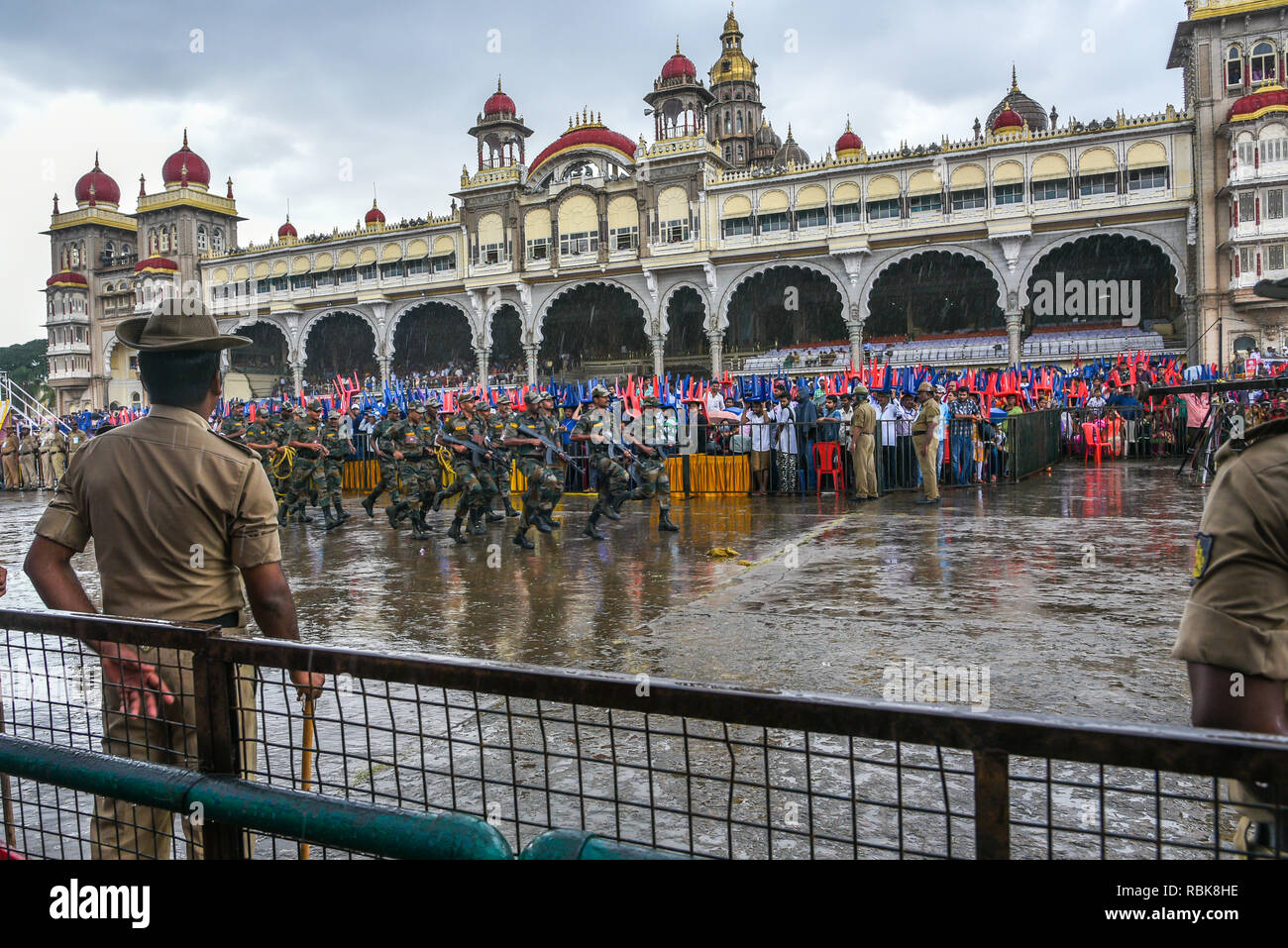 Indian Police for security at Mysore Dussehra celebration or Dasara ...