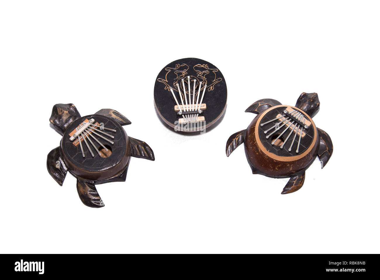 Musical instrument Kalimba. Close-up. Isolated on white background ...