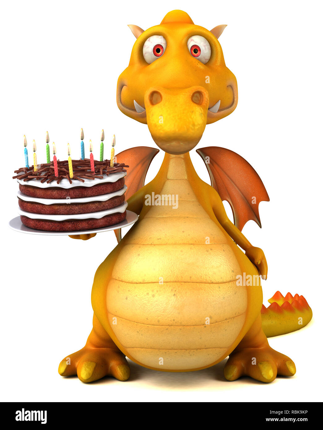 Fun dragon - 3D illustration Stock Photo - Alamy