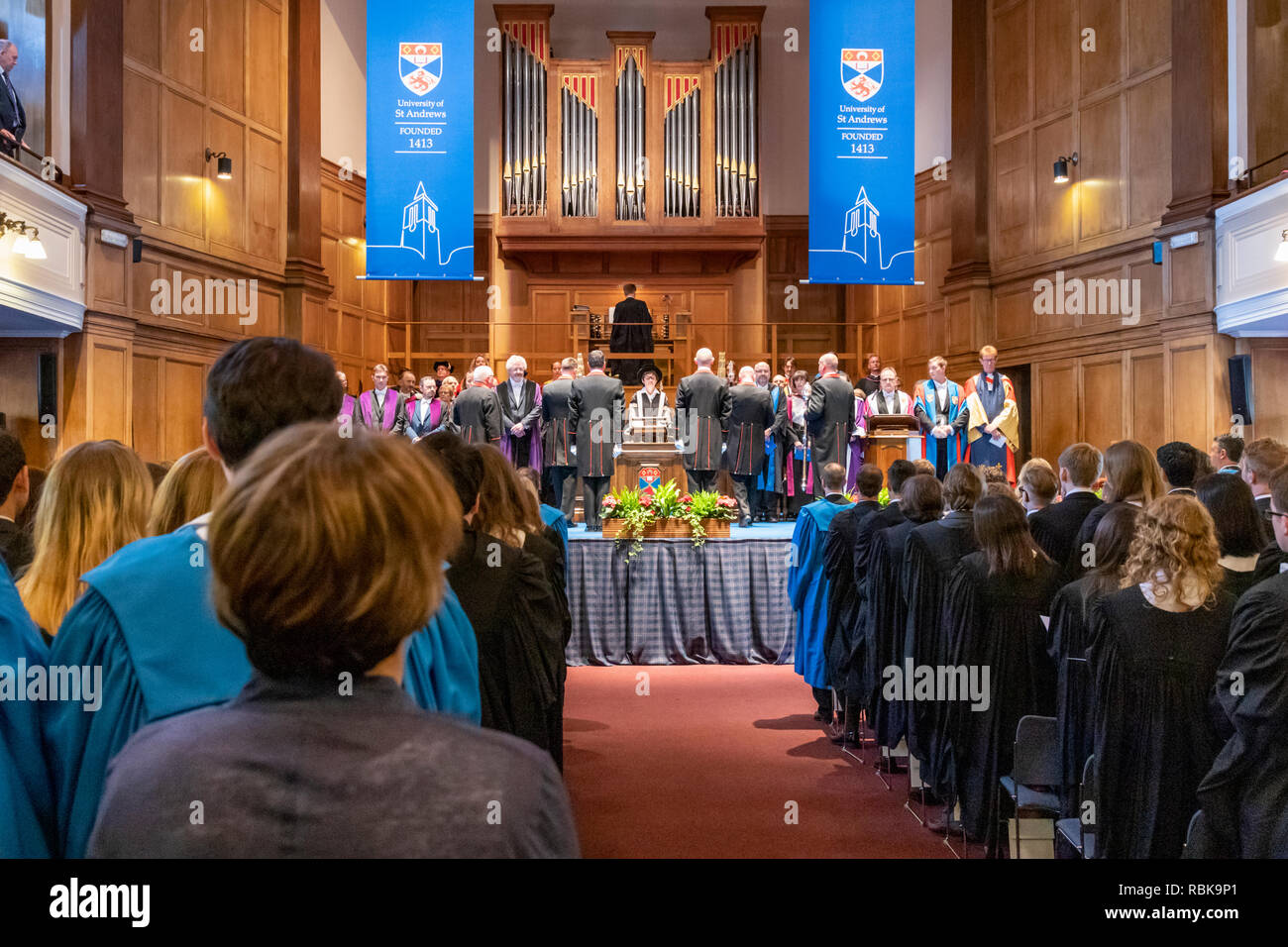 The June 2018 graduation ceremony of St Andrews University taking place ...