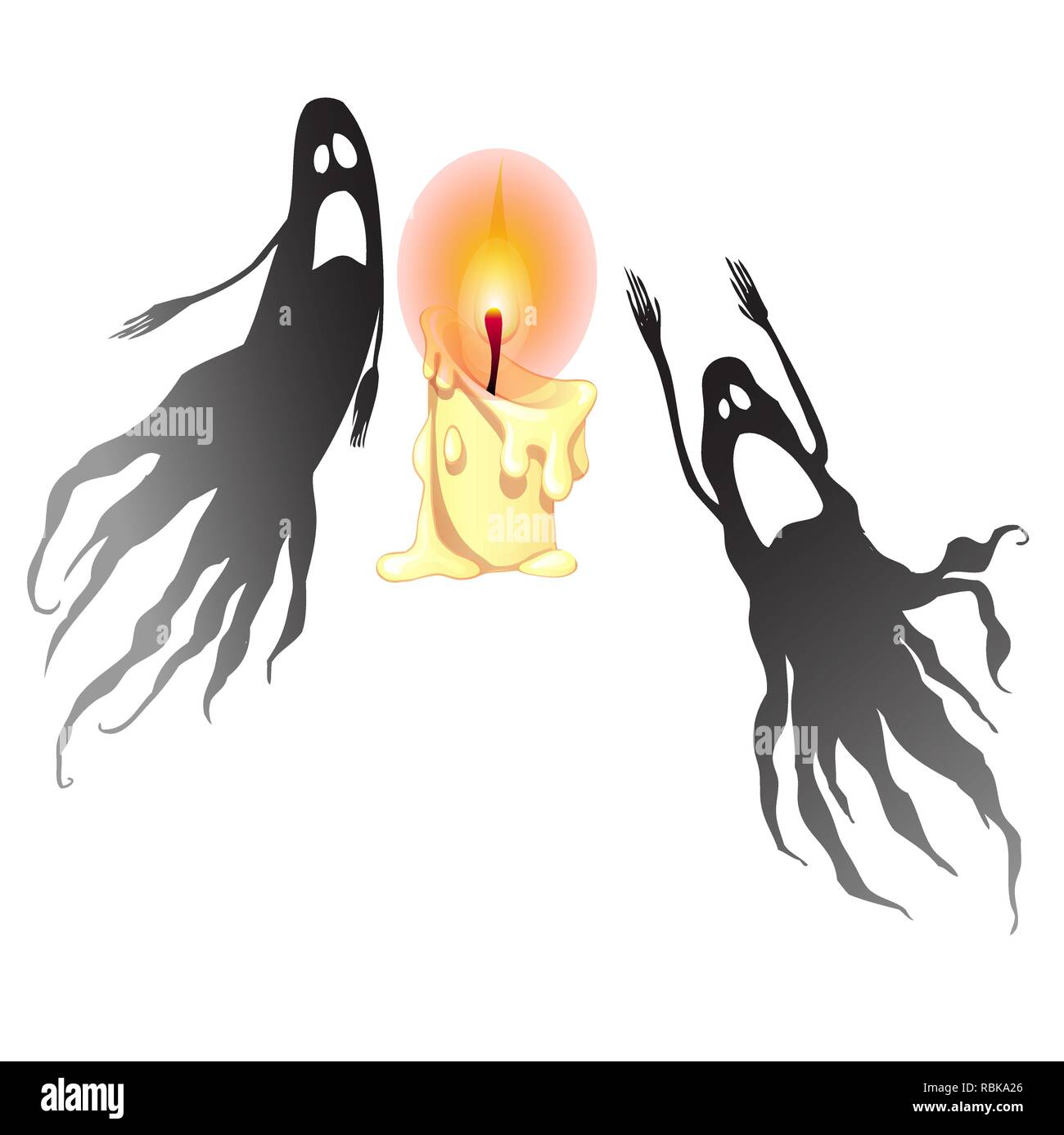 Ghosts burning Cut Out Stock Images & Pictures - Alamy