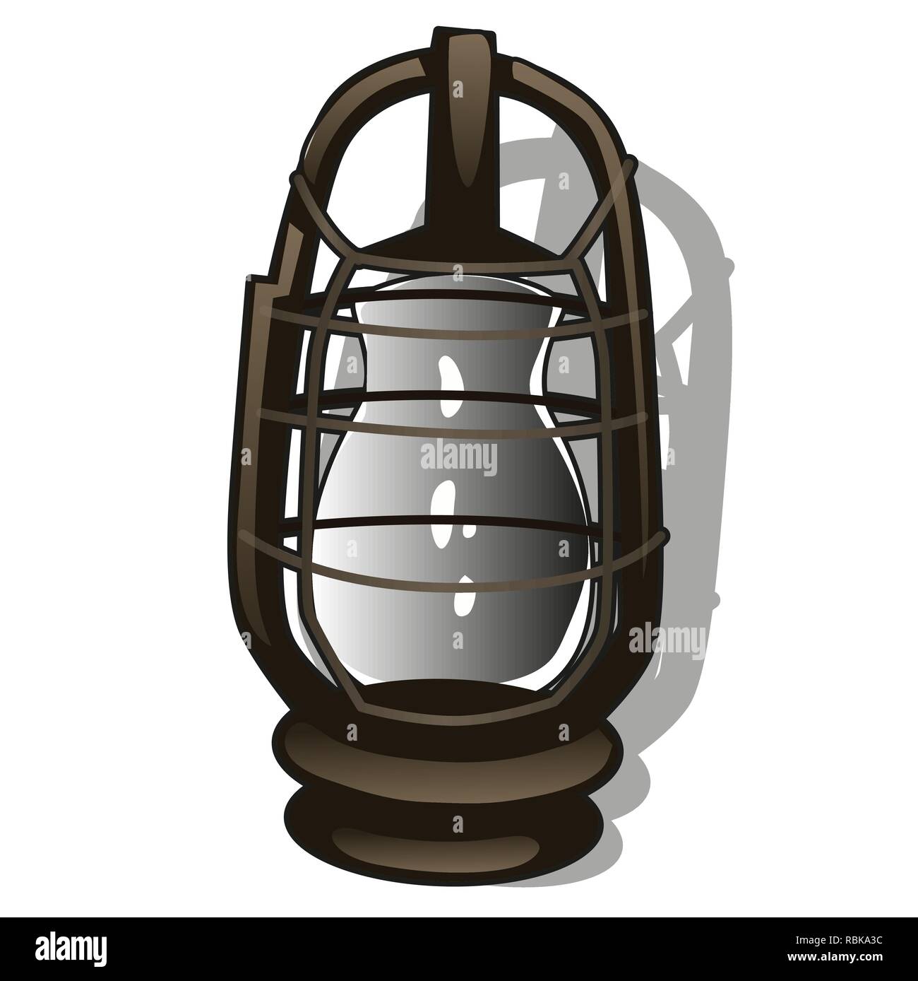 Outdoor hanging lantern in retro style isolated on a white background ...