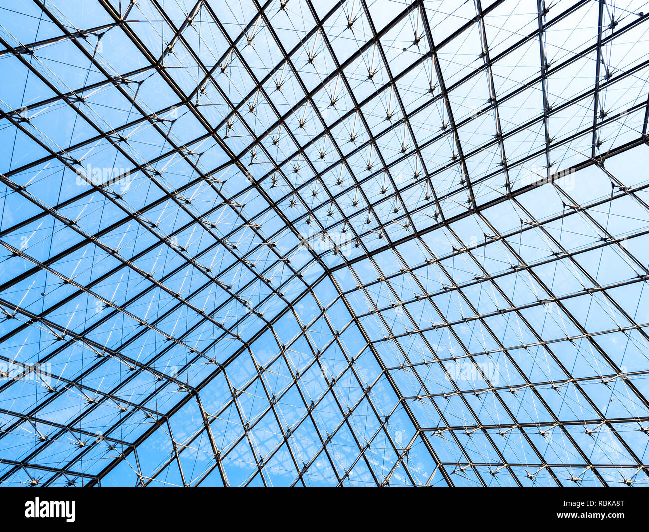 Glass ceiling of Louvre Pyramid - Paris, France Stock Photo - Alamy