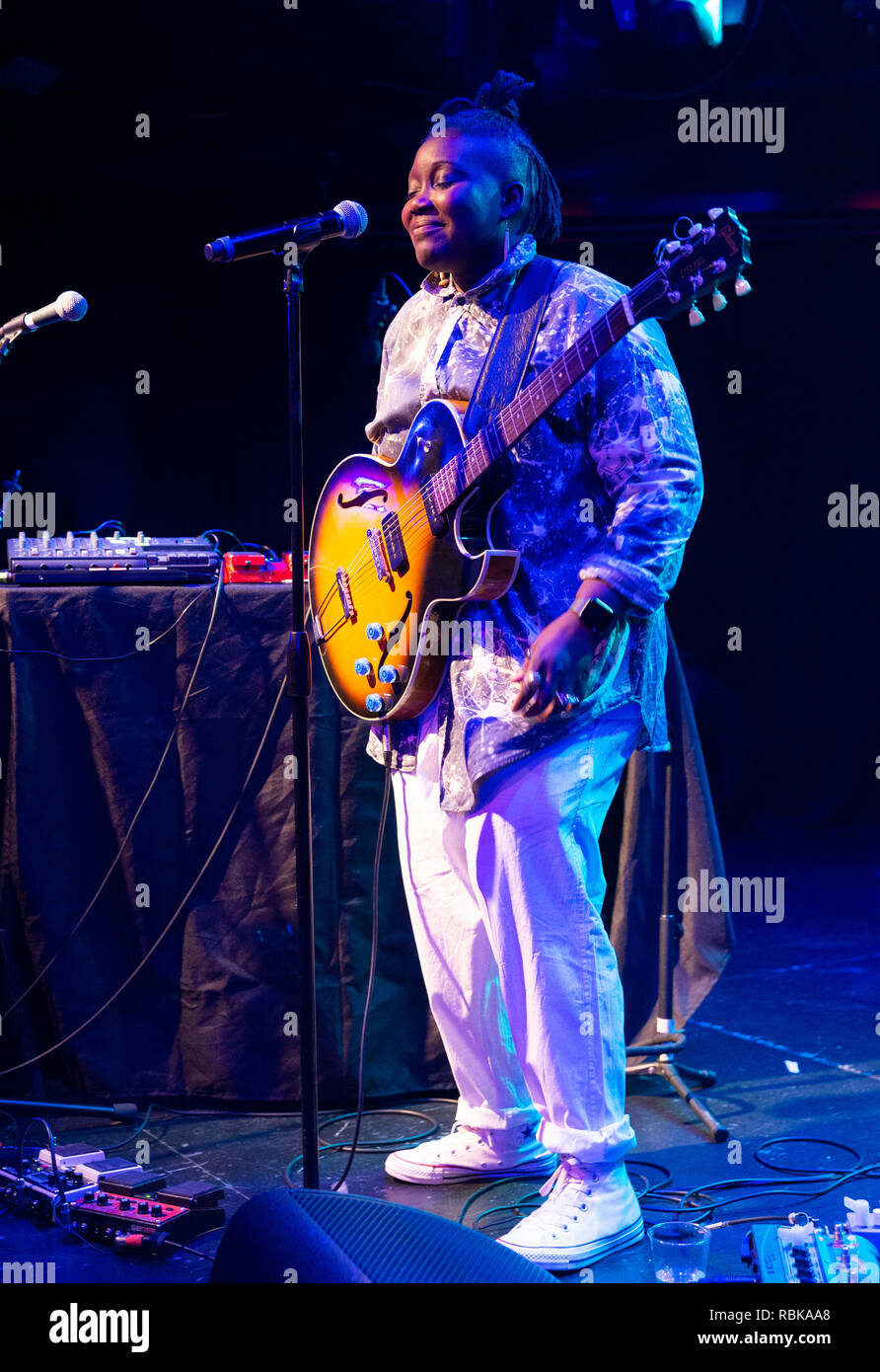 New York, NY - January 9, 2019: Tawiah performs during Winter JazzFest ...