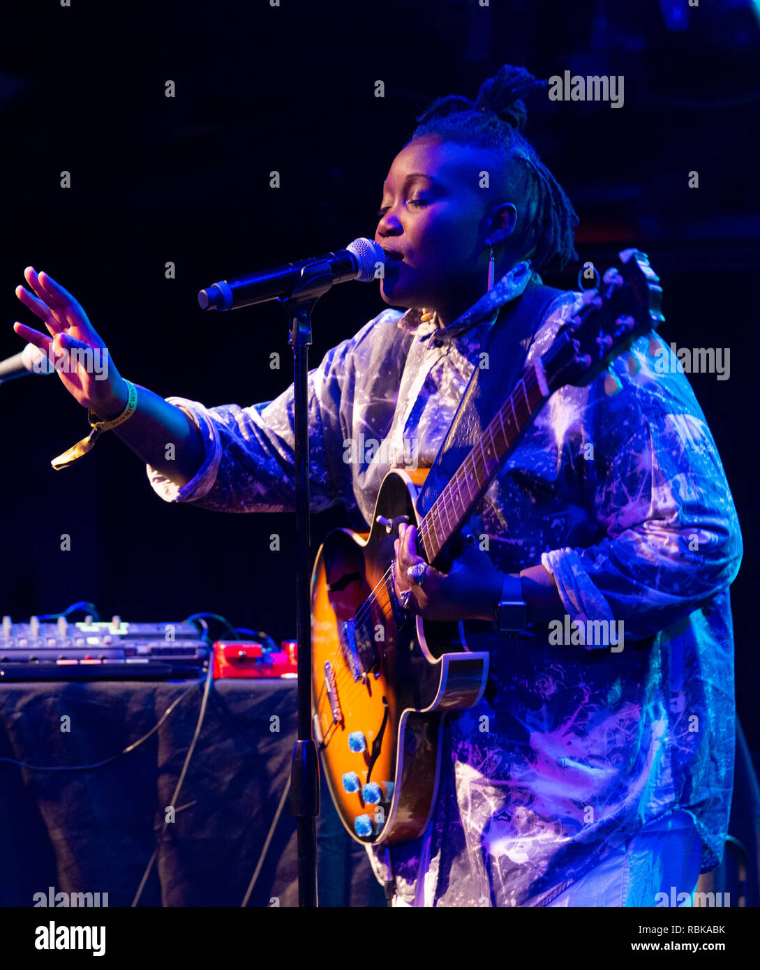 New York, NY - January 9, 2019: Tawiah performs during Winter JazzFest ...