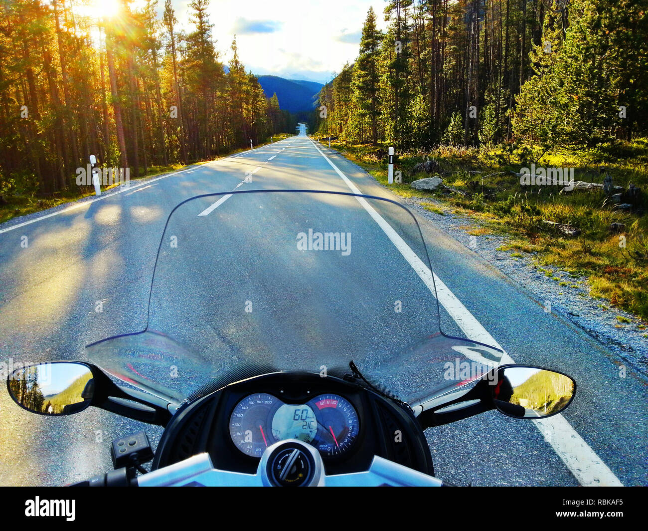 Motorbike road view hi-res stock photography and images - Alamy