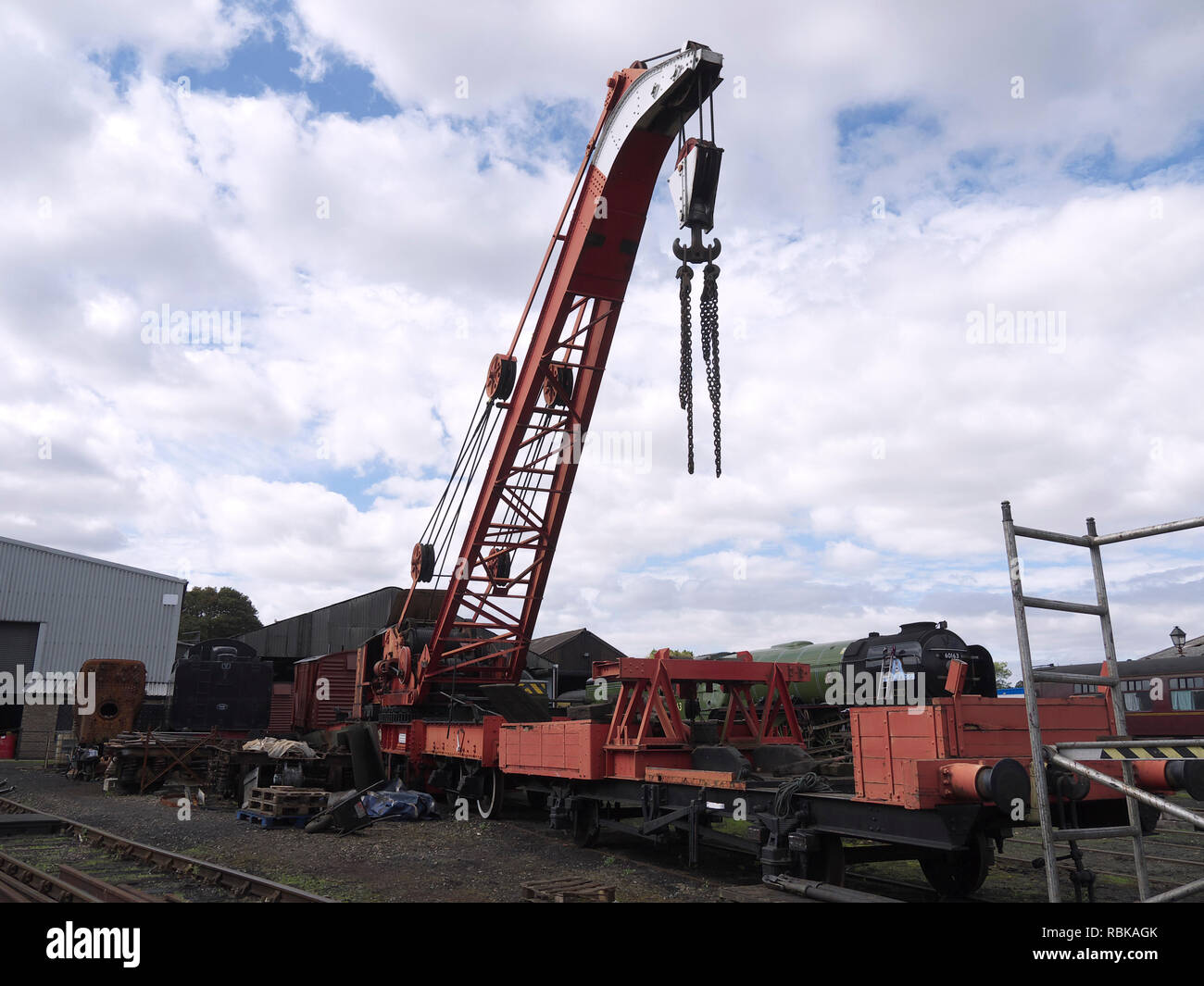 Steam crane on the NVR Stock Photo - Alamy