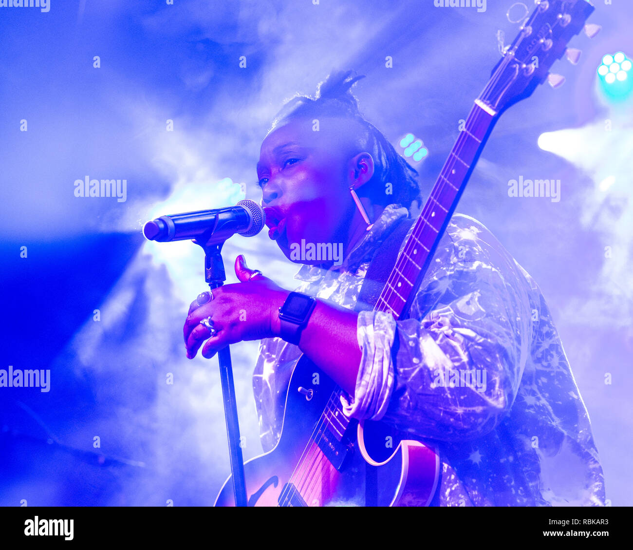 New York, NY - January 9, 2019: Tawiah performs during Winter JazzFest ...