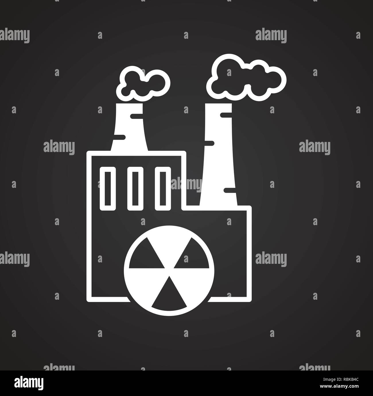 Bio manufacturing icon on black background for graphic and web design ...