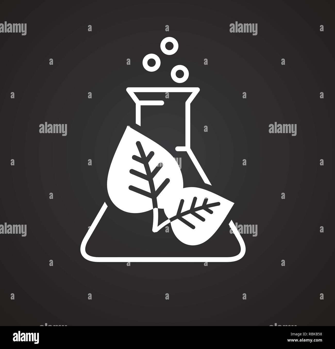 Bio manufacturing icon on black background for graphic and web design ...