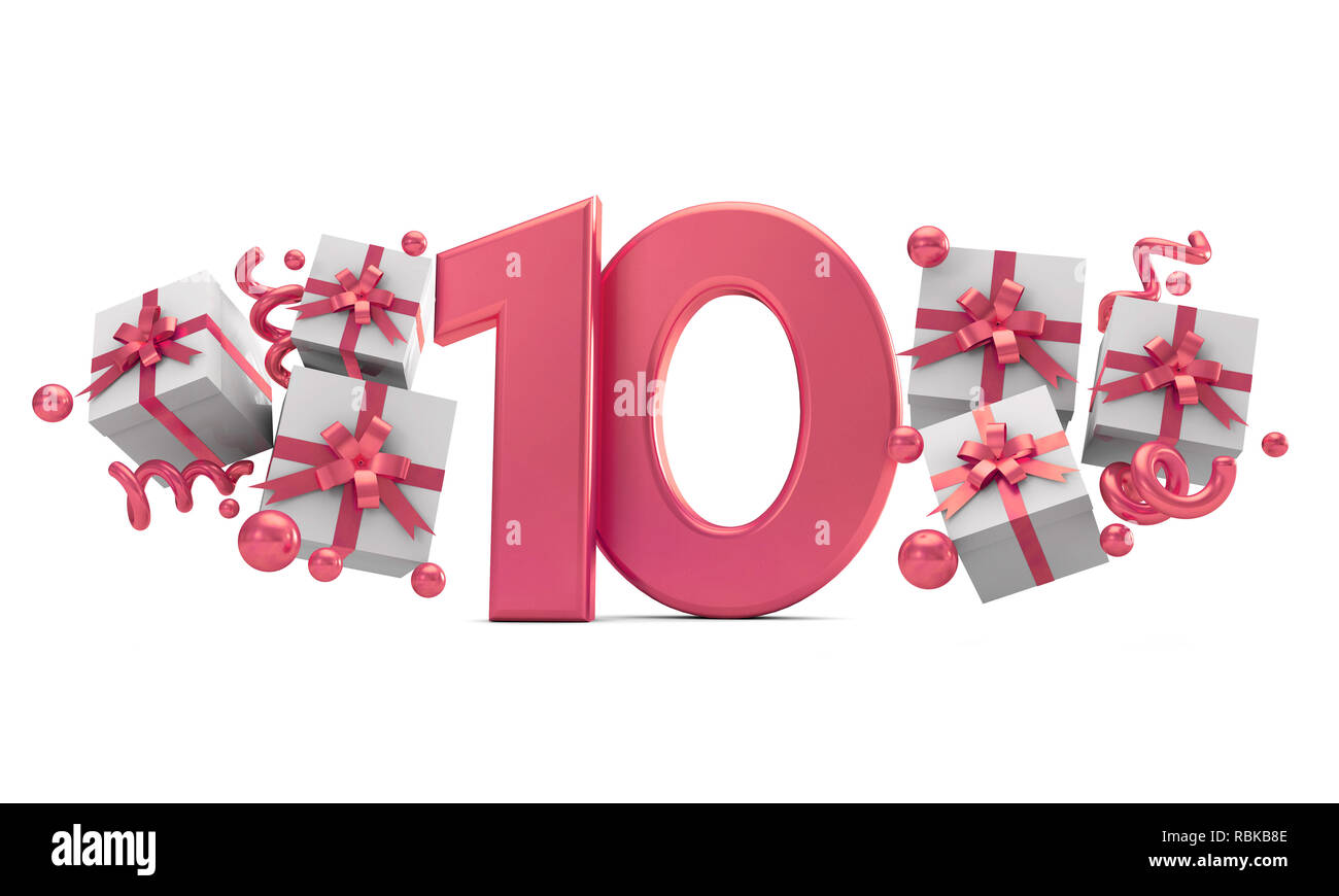 Celebration Happy Birthday Tenth Stock Photos & Celebration Happy ...