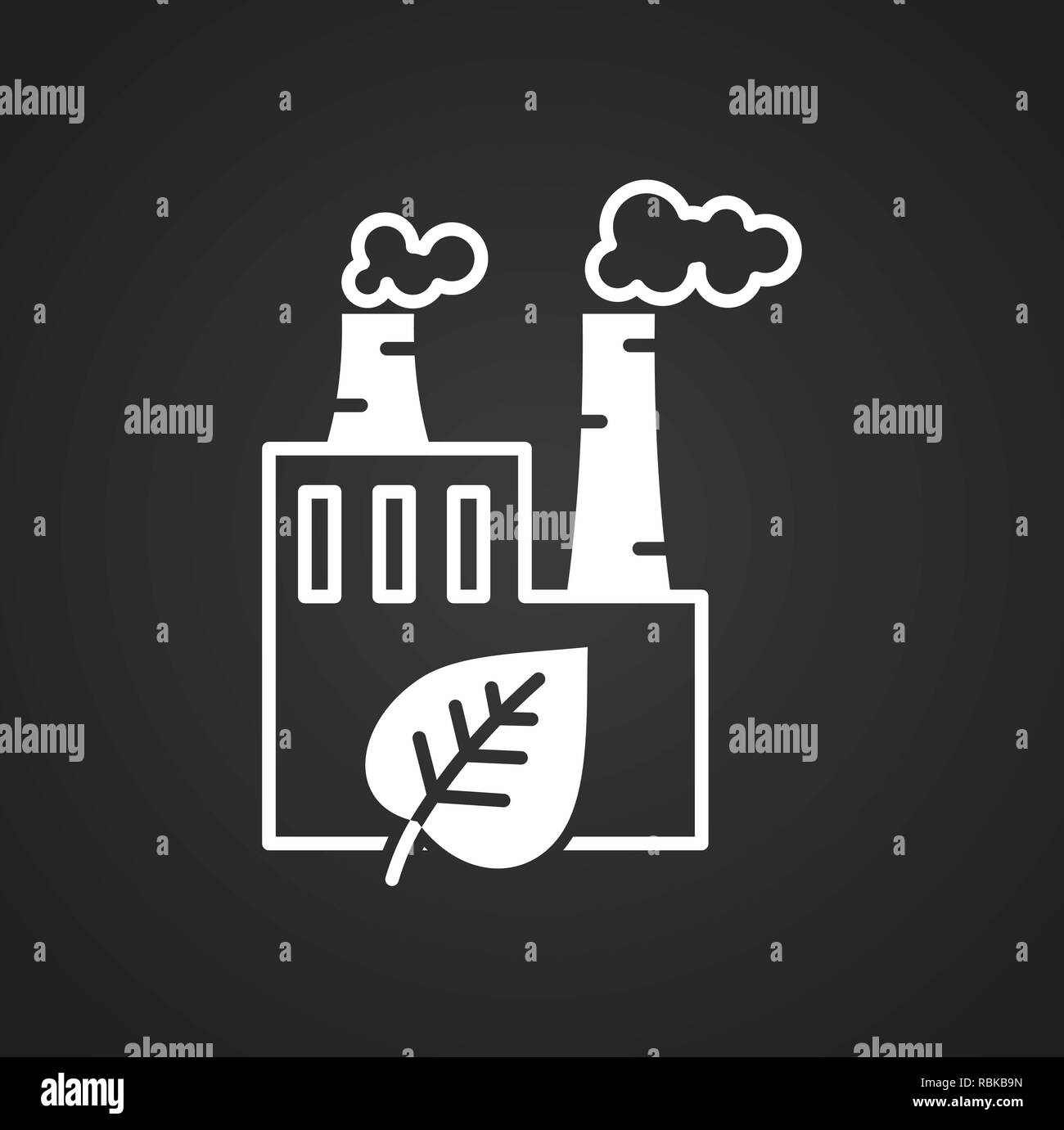 Bio manufacturing icon on black background for graphic and web design ...