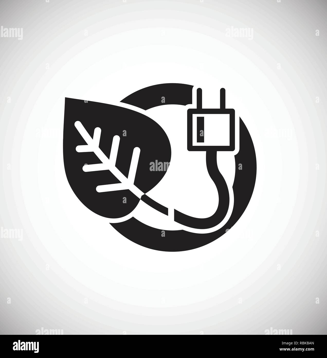 Ecology power source icon on white background for graphic and web ...