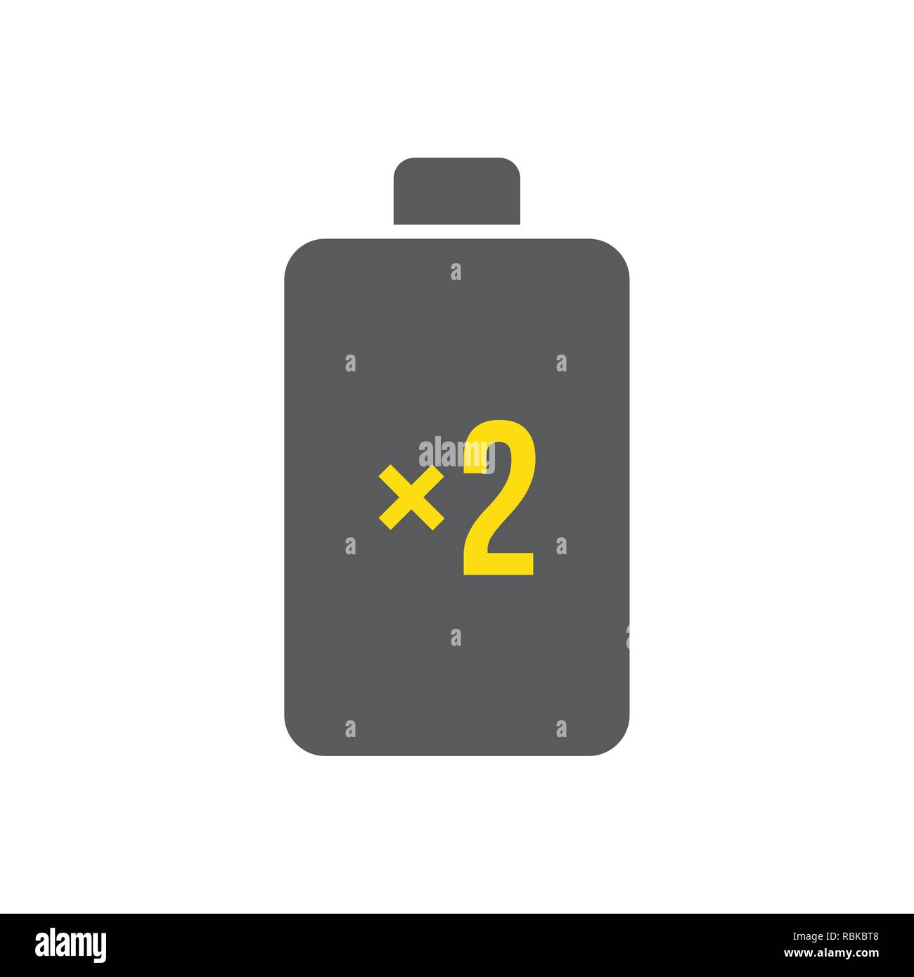 Battery icon on white background for graphic and web design, Modern ...