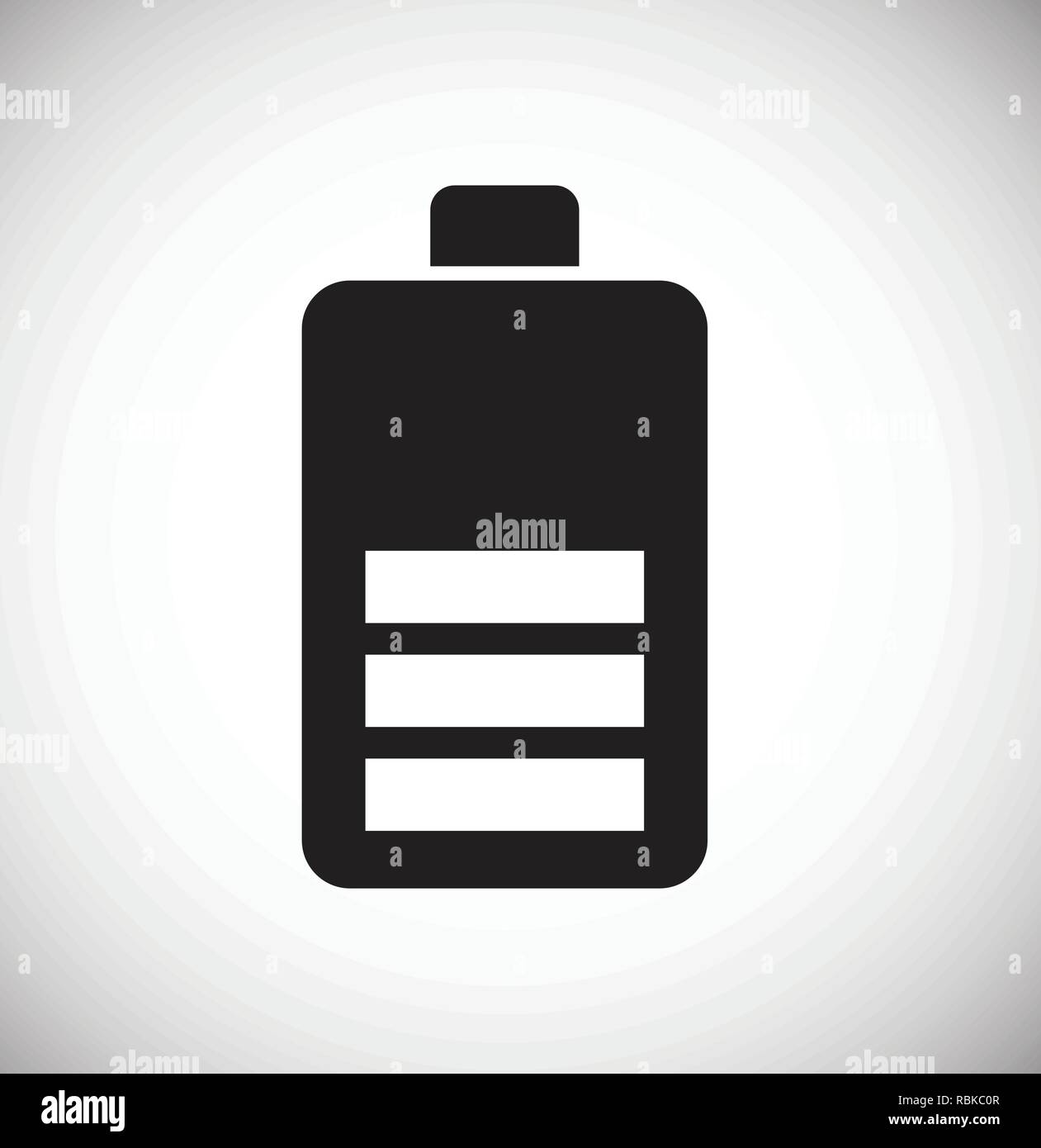 Battery icon on white background for graphic and web design, Modern ...