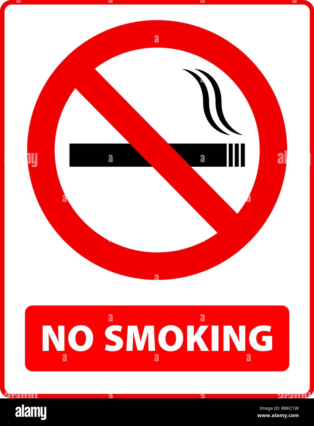 no smoking - forbidden sign Stock Vector Image & Art - Alamy
