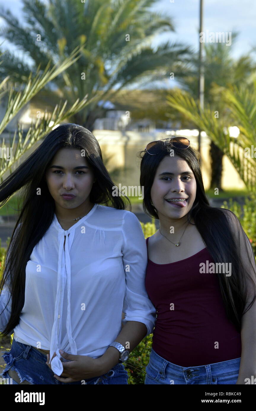 Two female models in natural style Stock Photo - Alamy