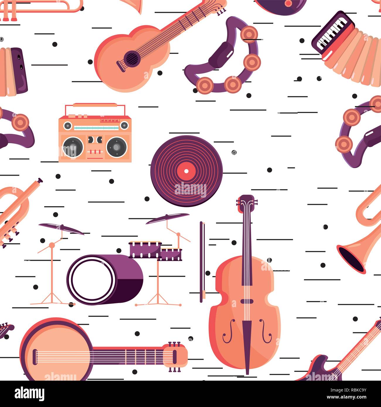 music instrument cartoon Stock Vector Image & Art - Alamy