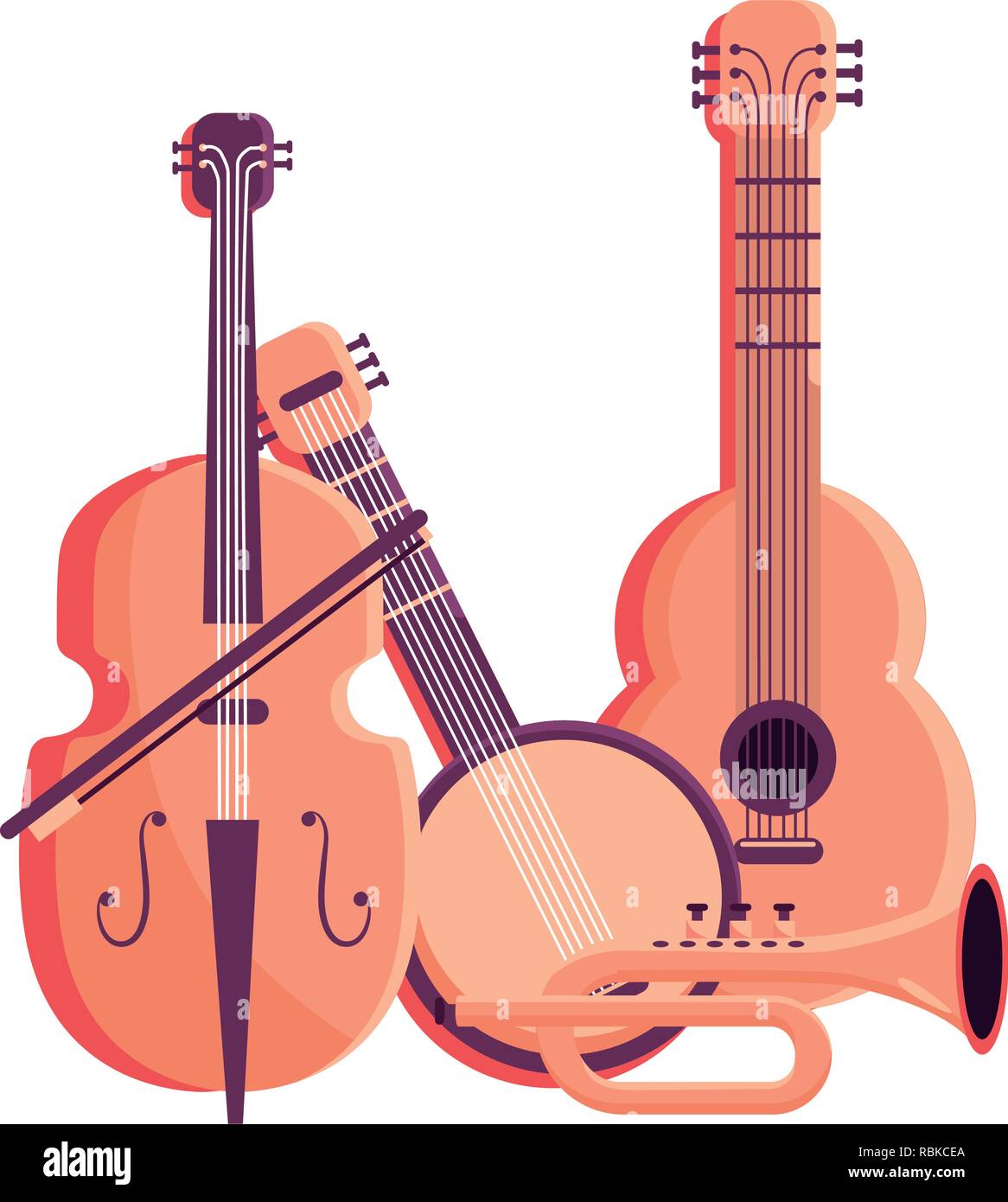 music instrument cartoon Stock Vector Image & Art - Alamy