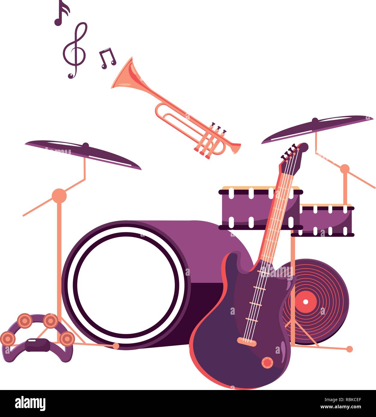music instrument cartoon Stock Vector Image & Art - Alamy