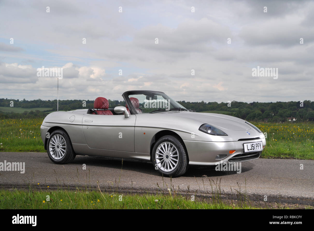 2001 Fiat Barchetta or 'Little Boat' Italian convertible sports car ...