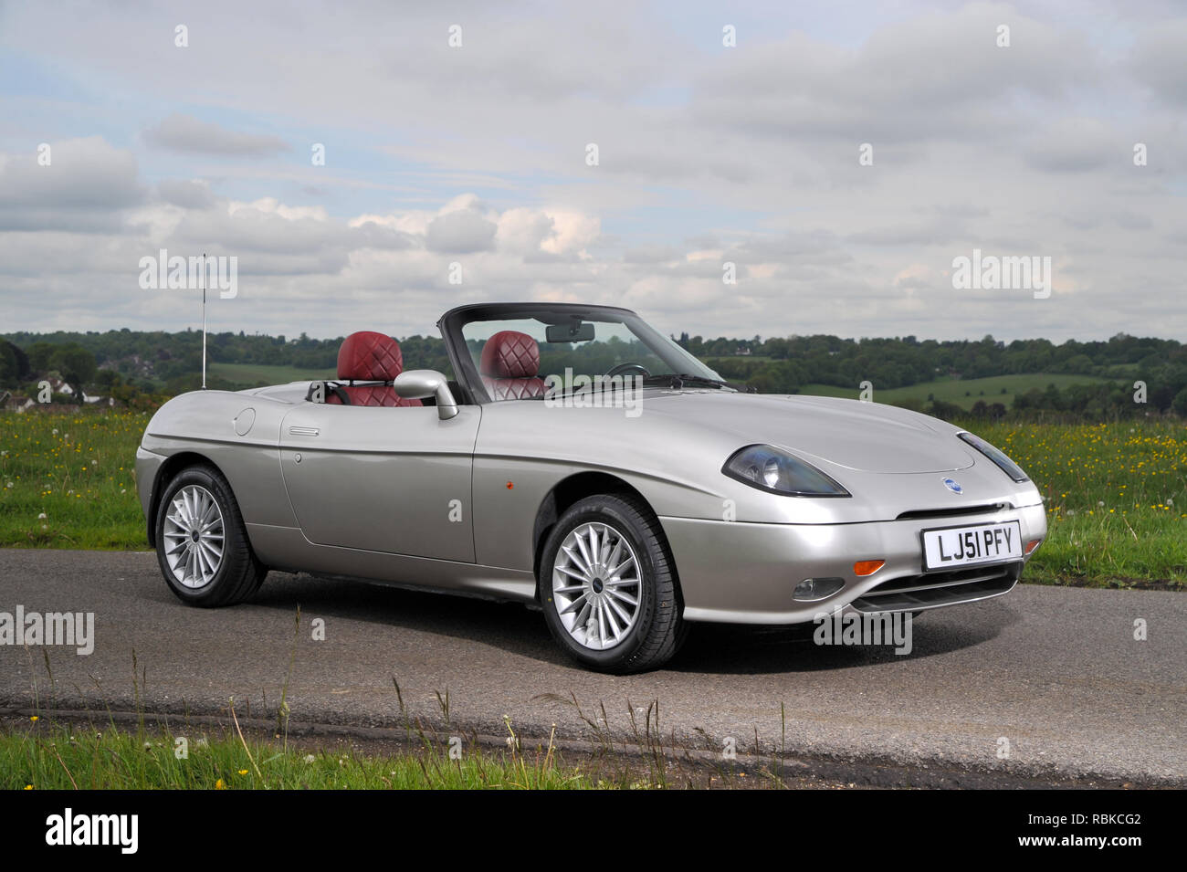 2001 Fiat Barchetta or 'Little Boat' Italian convertible sports car ...