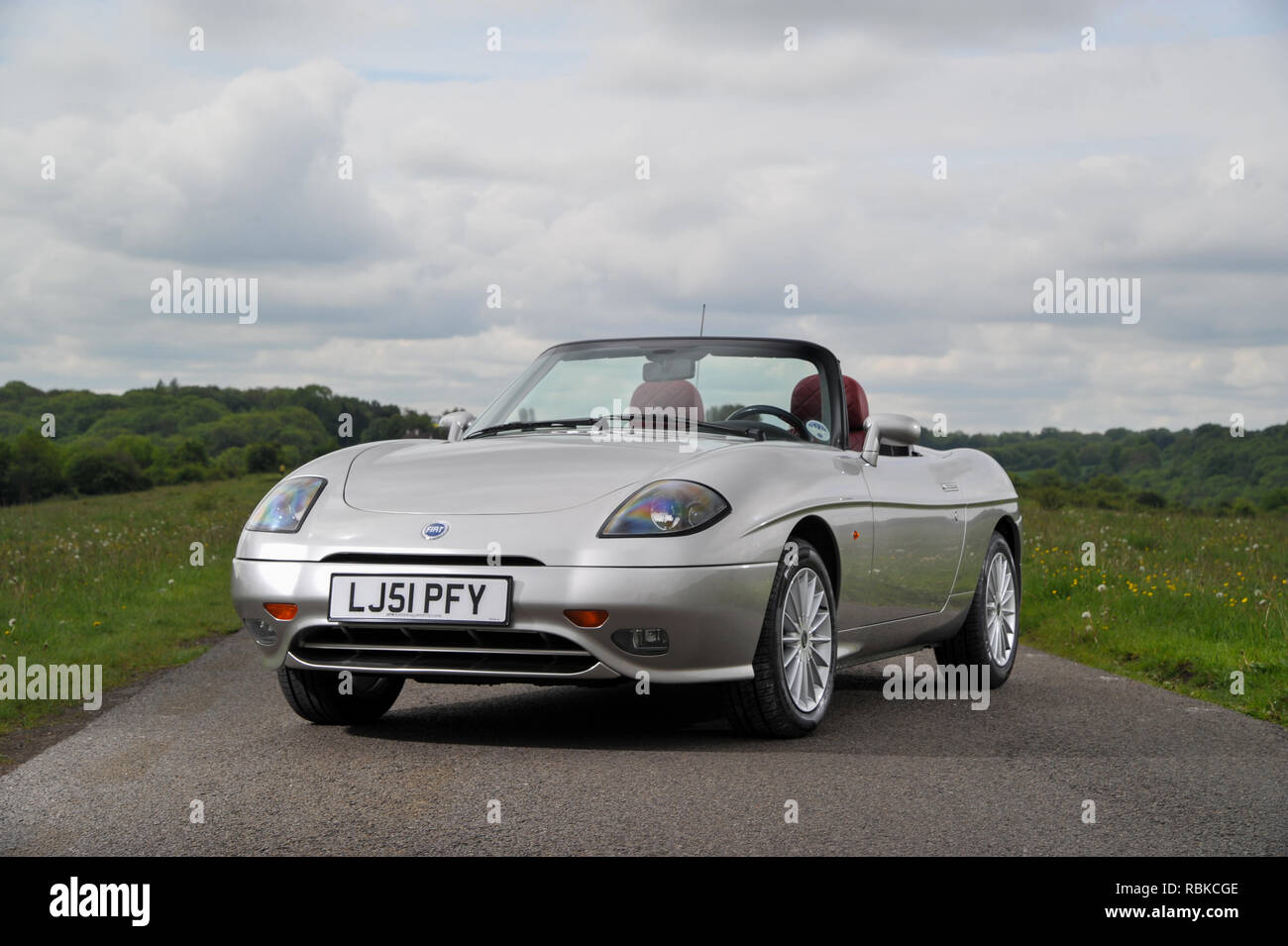 2001 Fiat Barchetta or 'Little Boat' Italian convertible sports car ...