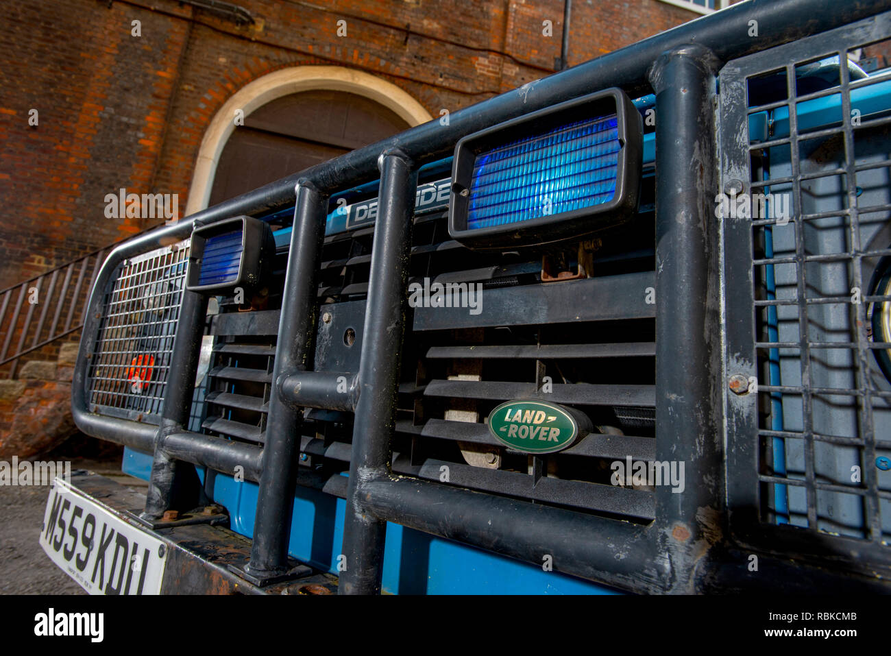 1994 armoured Police Land Rover Defender 110 Stock Photo - Alamy