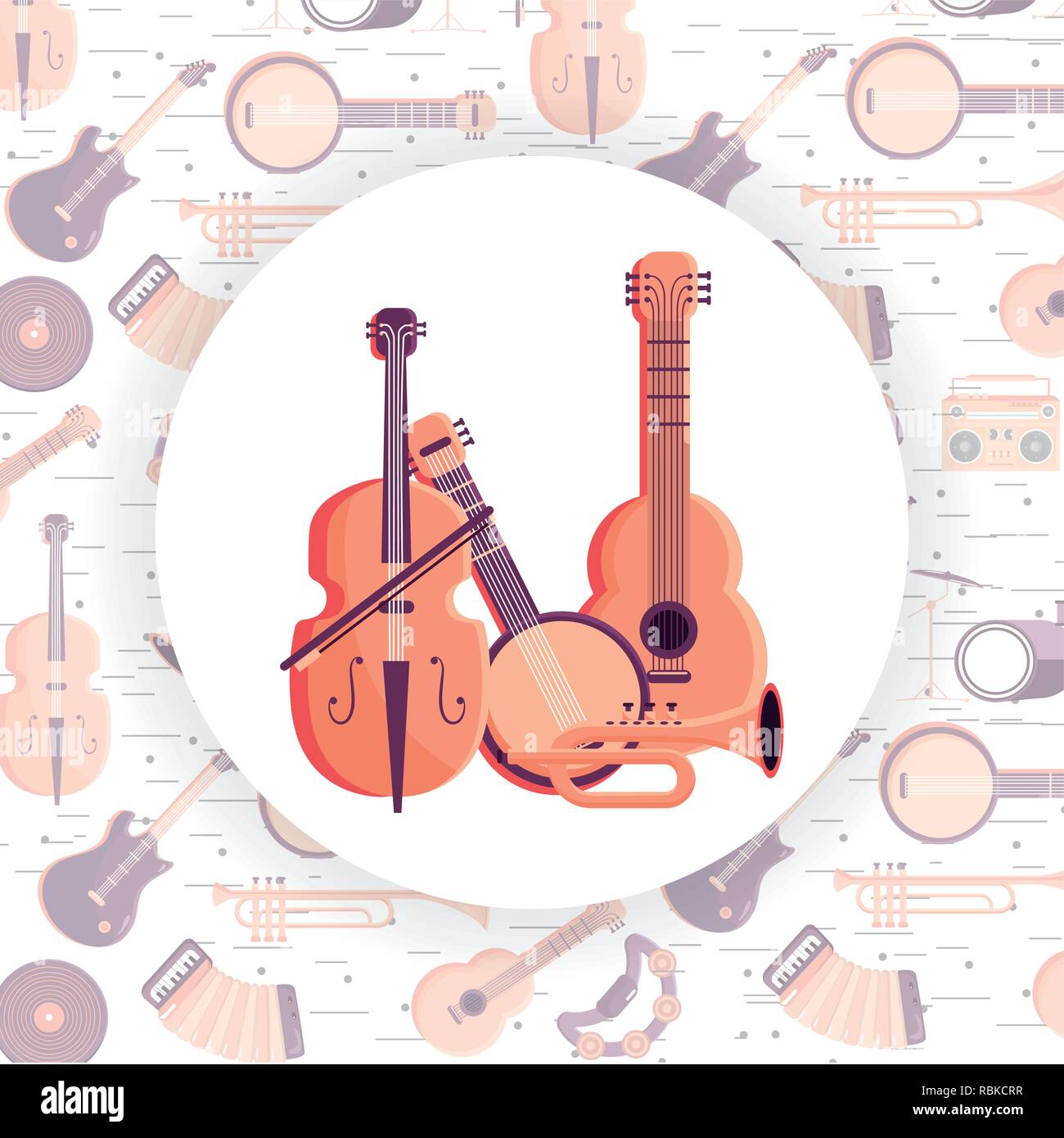 music instrument cartoon Stock Vector Image & Art - Alamy